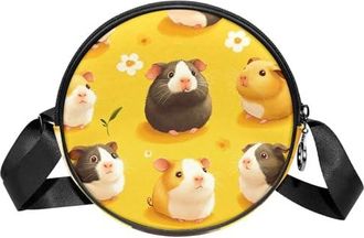 Generic Sac &agrave; bandouli&egrave;re rond pour femme, petit sac &agrave; bandouli&egrave;re avec fermeture &eacute;clair et bretelles r&eacute;glables, style d&eacute;contract&eacute; pour femmes et filles