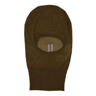 Rick Owens Homme, Accessoires, Brun, Taille: ONE Size Passamontagna In Maglia Skull
