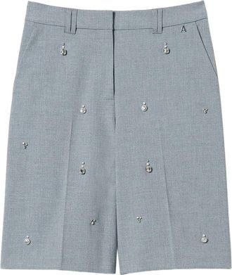 Twin-Set Shorts mit Kristallen - Grau