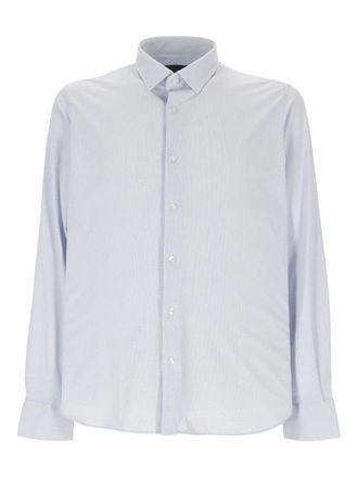 Roberto Ricci Design Oxford-Hemd aus Jacquard - Blau