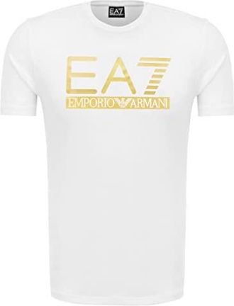 Emporio Armani T-shirt pour homme EA7 3KPT87 PJM9Z, manches courtes, col ras du cou, Blanc, Medium