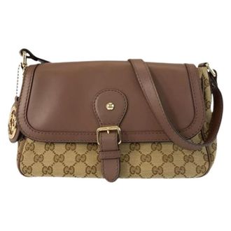 Gucci Pre-owned Sukey GG Canvas Leder Schultertasche - - Pre-owned - Damen - Beige - ONE SIZE