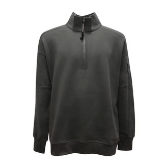 C.P. Company C.p. Company, Homme, Sweatshirts et sweats &agrave; capuche, Vert, Taille: XL SweaT-shirt Polo Collar Diagonal Raised Fleece