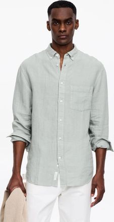 Arket Lockeres Leinenhemd -Gr&uuml;n