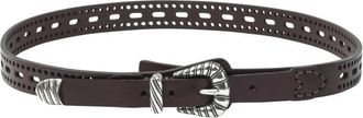 Etro Brauner Perforierter Lederg&uuml;rtel - - Accessories - Damen - Braun - 75 CM