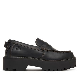 Tommy Jeans Slipper Tommy Jeans Archive 01 Loafer Leather EN0EN03005 Schwarz
