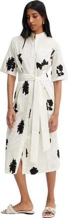 Liviana Conti Femme, Robes, Beige, Taille: 36 FR Robe chemise midi ceintur&eacute;e
