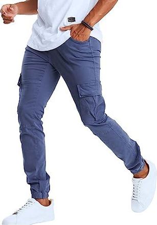 LEIF NELSON LN-9285 Pantalon pour homme, bleu, 33W x 32L