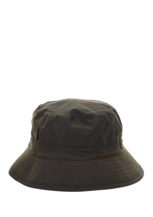 Barbour Mens Bucket Hat Olive Cotton