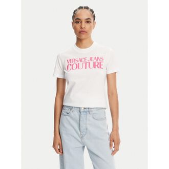 Versace Jeans Couture T-Shirt 78HAHE05 Wei&szlig; Regular Fit