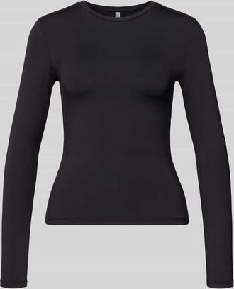 Pieces Slim Fit Langarmshirt mit Rundhalsausschnitt Modell LULA