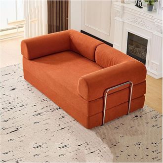 Generic Klappschlafsofa Super King Size, 2-Sitzer-Schlafsofa, mit Breiten Armlehnen und R&uuml;ckenlehne, modulares Sofa, hochdichter Schaumstoff, rutschfeste Basi