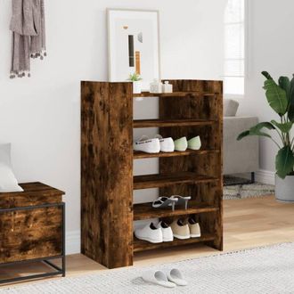 vidaXL Vidaxl - Schuhschrank R&auml;uchereiche 74,5x37,5x100 cm Holzwerkstoff