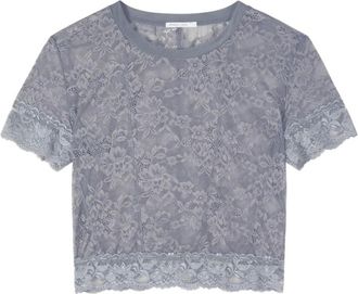 Patrizia Pepe Femme, Blouses et Chemises, Gris, Taille: 42 FR Pull en jersey et dentelle stretch