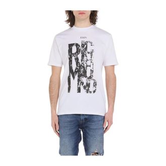 John Richmond T-Shirt mit Print - - Tops - Herren - Wei&szlig; - 2XL