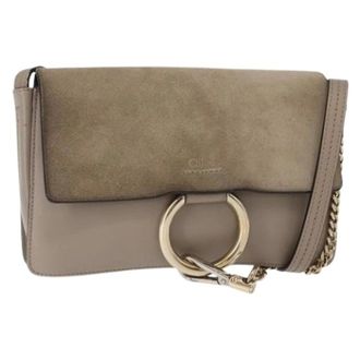 Chlo&eacute; Sac bandouli&egrave;re en daim Pre-owned - Femme - Pre-owned - Beige - Taille: ONE Size