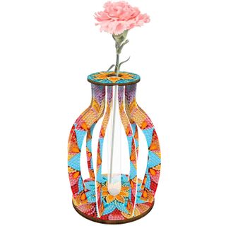 Generic Gems Painting Vase, Kunst Kit in Blumenvase Handwerk Kits Bunte Holz Handwerk Pflanzen Hydroponic Hyder mit R&ouml;hren f&uuml;r Party Home Decoration