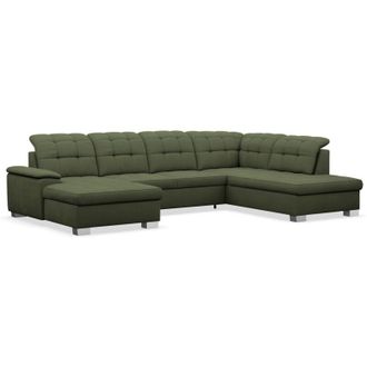 Selsey Jamaal - Wohnlandschaft mit Schlaffunktion und Stauraum, linksseitig, khaki - Selsey
