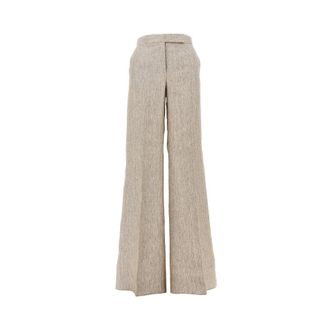 Max Mara Chevron linen batavia pants Woman 44