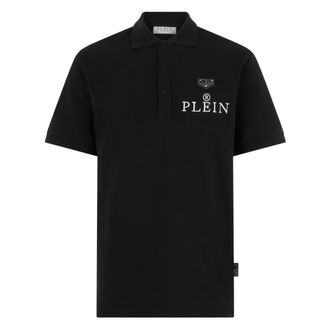 Philipp Plein Homme, Tops, Noir, Taille: S Polo T-Shirt Plein R