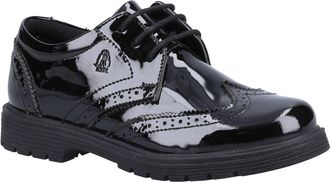 Hush Puppies SALLY PATENT JUNIOR Leder M&auml;dchen Schwarz Brogues