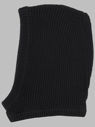 Rick Owens RP02F5481_WSBR09 Cashmere Blend Hood Winter Hat - Black