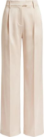 Brunello Cucinelli Seiden-Satin-Hose mit weitem Bein - - Trousers - Damen - Beige - M