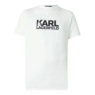 Karl Lagerfeld Homme, Tops, Blanc, Taille: XL T-shirt &agrave; logo imprim&eacute;