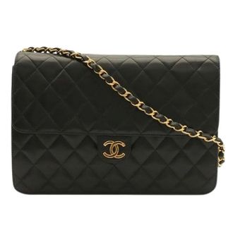 Chanel Pre-owned Matelass&eacute; Lammleder Umh&auml;ngetasche - - Pre-owned - Damen - Schwarzk - ONE SIZE