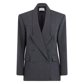 Coperni Gestreifter zweireihiger Blazer - - Jackets - Damen - Grau - M