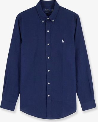 Ralph Lauren Linen shirt with embroidered logo on the front - POLO RALPH LAUREN - gender_Man