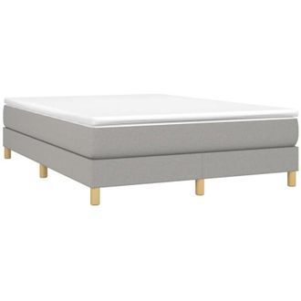 vidaXL Cadre de lit sans matelas gris clair 140x190 cm tissu Vidaxl