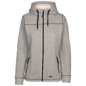 Trespass Runpal Polaire &agrave; fermeture &Eacute;clair int&eacute;grale avec capuche et poches pour femme, Gris chin&eacute;., XL