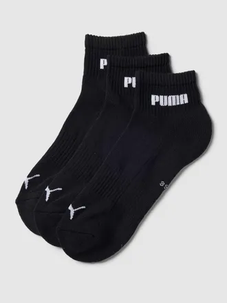 Puma Sneakersocken mit Label-Print im 3er-Pack