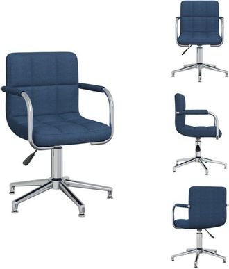 vidaXL Esszimmerstuhl Drehbar Blau Stoff - Esszimmerstuhl - Esszimmerstühle - Stuhl - Stühle