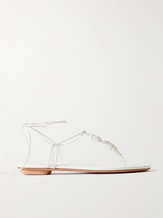 Aquazzura Sandales En Cuir À Noeuds Oaxaca - Blanc