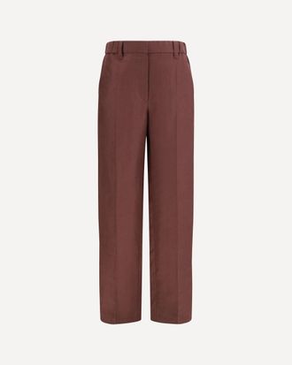 Brunello Cucinelli Wide-Leg Pants in linen with elastic waistband and belt loops Female 42