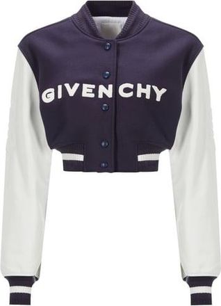 Givenchy Bomber court 4G en laine et cuir
