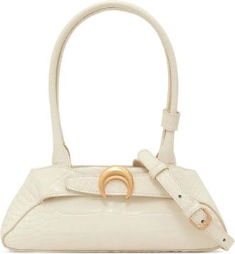 Marine Serre mini sac à main à design embossé Aurora - Blanc