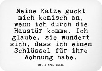 Mr. & Mrs. Panda Magnet Meine Katze guckt Mich... - Geschenk, Miezekatze, Motivmagnete, Pinnwandmagnet, Dekomagnet, Spruch Sprüche Weisheiten Zitate
