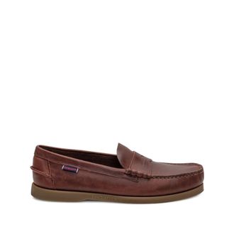 Sebago Homme, Chaussures, Brun, Taille: 41 1/2 EU Chaussures Plates Style Mocassin Marron
