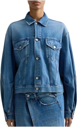 Replay Femme, Vestes, Bleu, Taille: 34 FR Chaqueta W7997