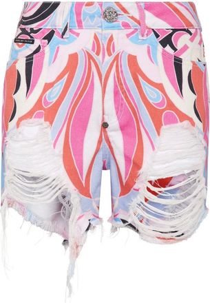 Philipp Plein Femme, Shorts, Multicolore, Taille: W25 Denim Shorts Circus
