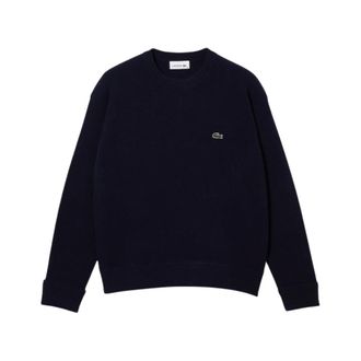 Lacoste Femme, Pulls, Bleu, Taille: 38 FR Pull Bleu avec Design Iconique
