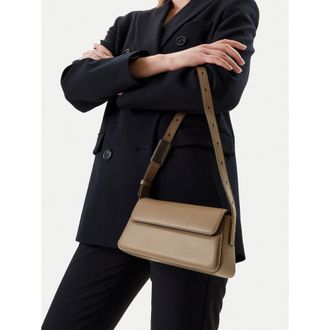 Calvin Klein Jeans Handtasche Calvin Klein Jeans Belted Small Shoulder Bag LV04K3110G Beige