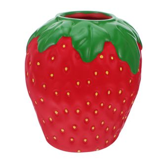 Garneck Erdbeervase Minimalistisch Fruchtförmige Blumenvase Für Zuhause Kreativ Geformt Als Tischdekoration Erdbeerpflanzer Moderne Vase Für Büro Und Wohnzimm