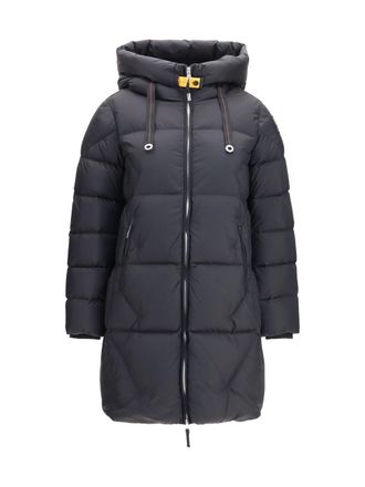 Parajumpers Womens Long Puffer Jacket Janet Black Duck Down (inner)