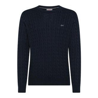 Sun 68 Homme, Pulls, Bleu, Taille: L Pull en maille torsad&eacute;e