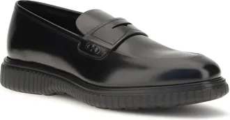 Ferragamo Brushed Calfskin Loafer - Black