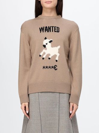 Moschino Pull &agrave; col rond en pure laine vierge avec imprim&eacute; graphique frontal